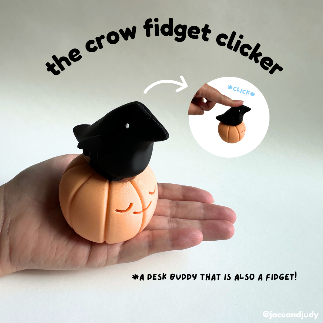 Crow Pumpkin Fidget Clicker – Jace and Judy